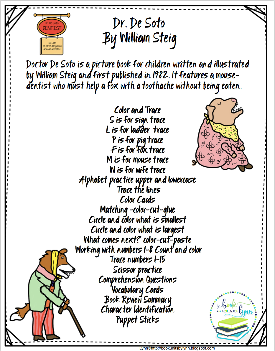 DR. DE SOTO. BOOK UNIT ~ Book Units by Lynn