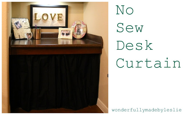 Wonderfully Made: No Sew Desk Curtain