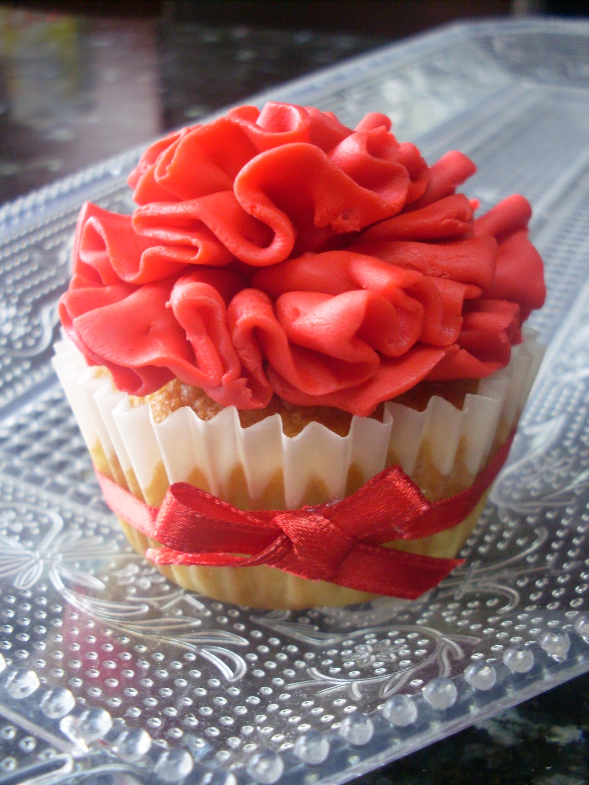Diseños de azúcar: Cupcakes de coco con forma de flor