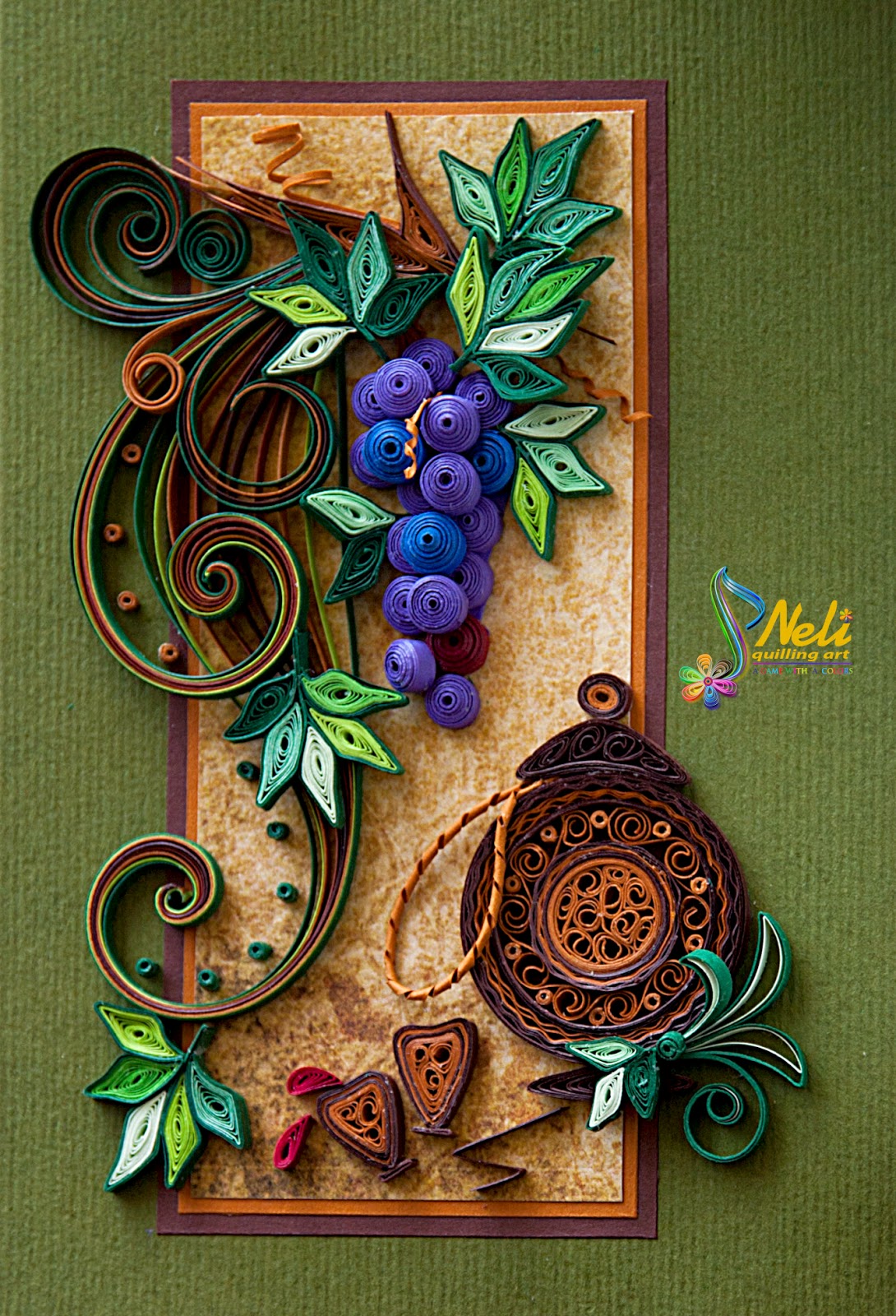 Neli Quilling Art: Quilling card /14.8 cm- 10.5 cm/