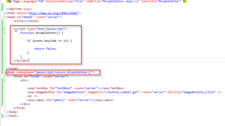 Web And Mobile Apps Codeware Disable Enter Keyboard Button Using Javascript