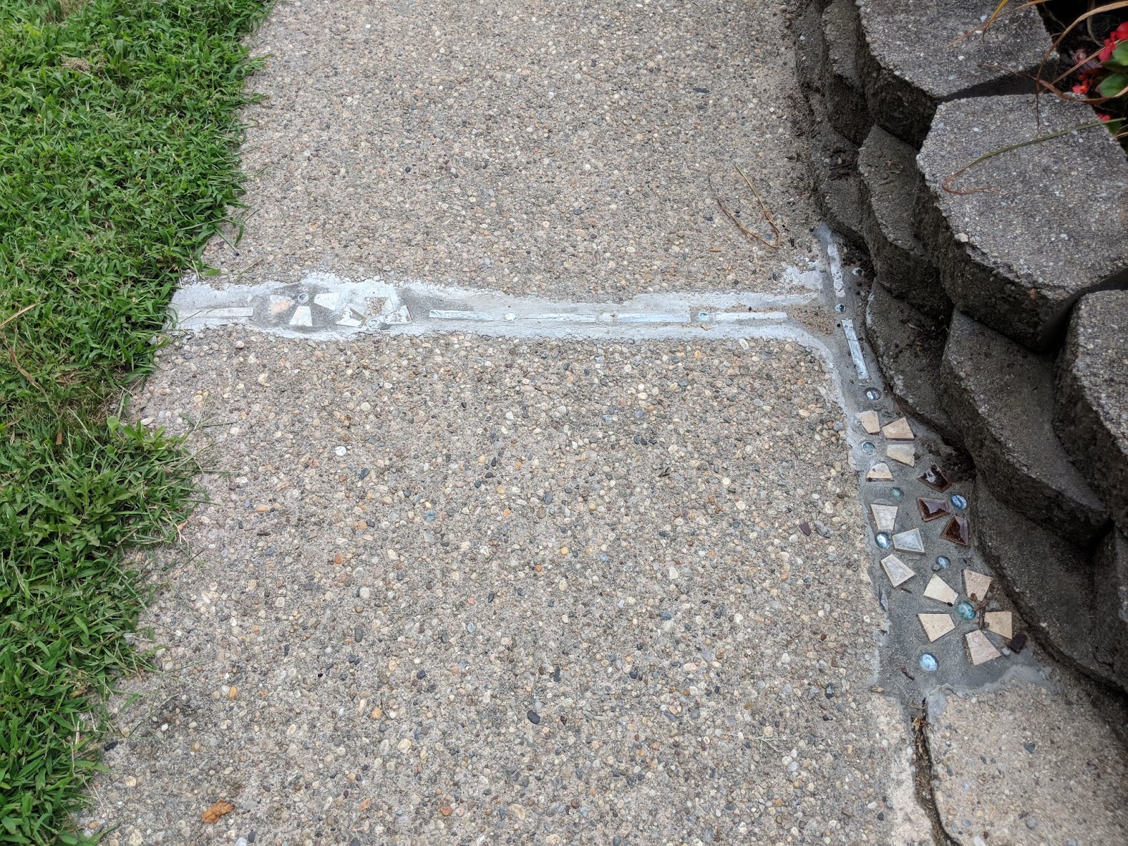 Blissful Arts: sidewalk mosaic