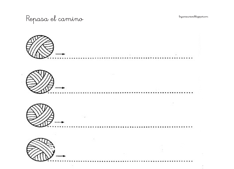 RECURSOS DE EDUCACIÓN INFANTIL: GRAFOMOTRICIDAD: TRAZO HORIZONTAL