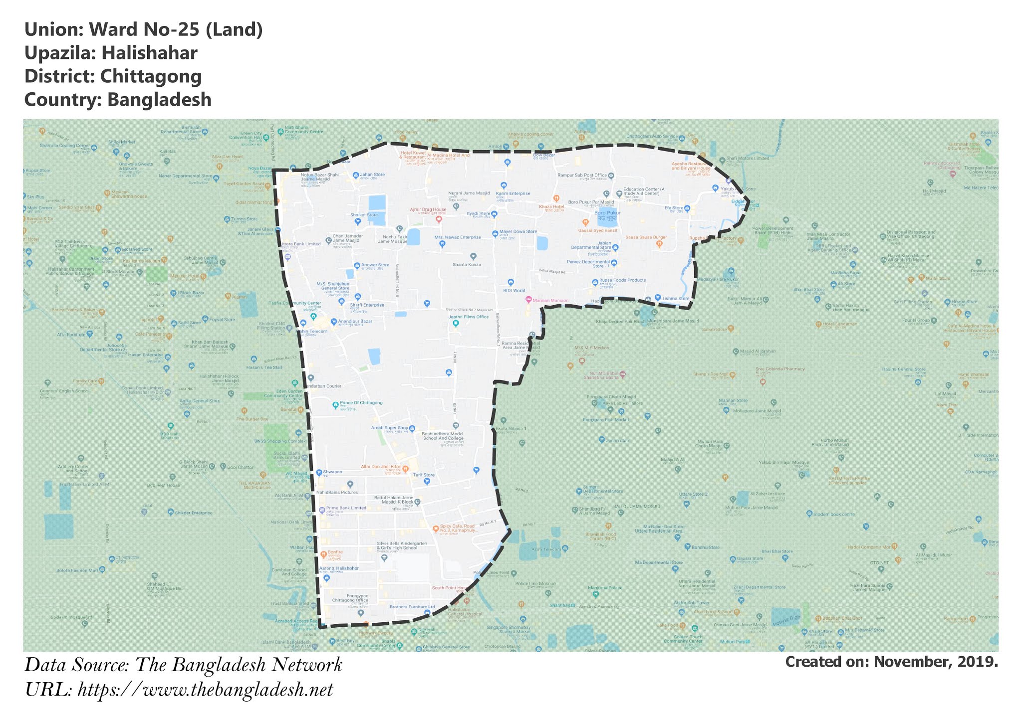Ward No-25, Halishahar, Chittagong