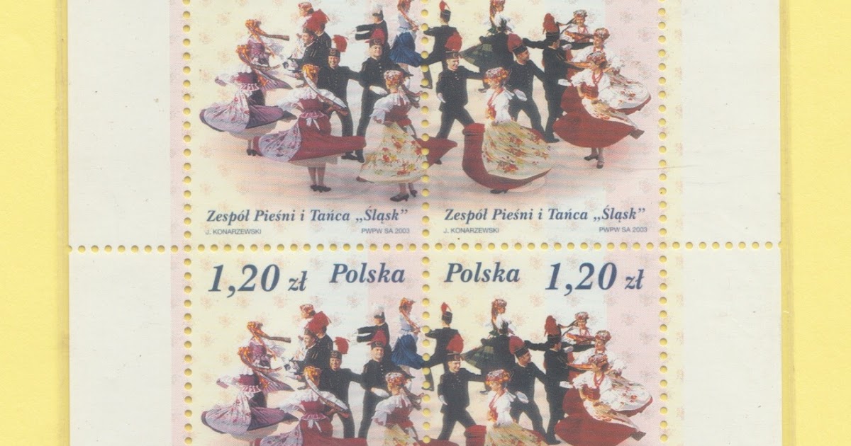 stamp: Poland 2003 - Folk Dances, 50th Anniversary of Slask