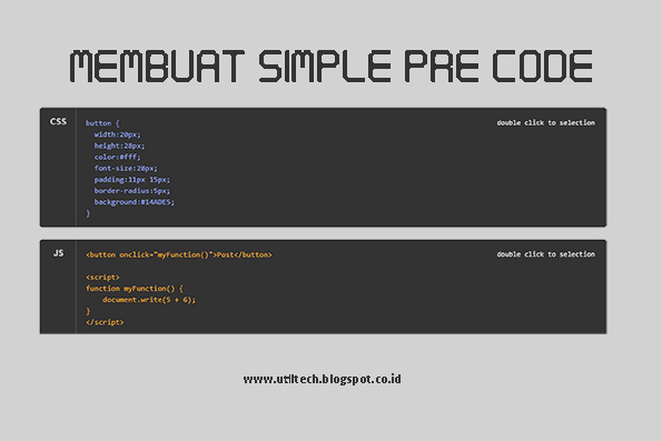 Cara Membuat Simple Pre Code ~ Technology For Future