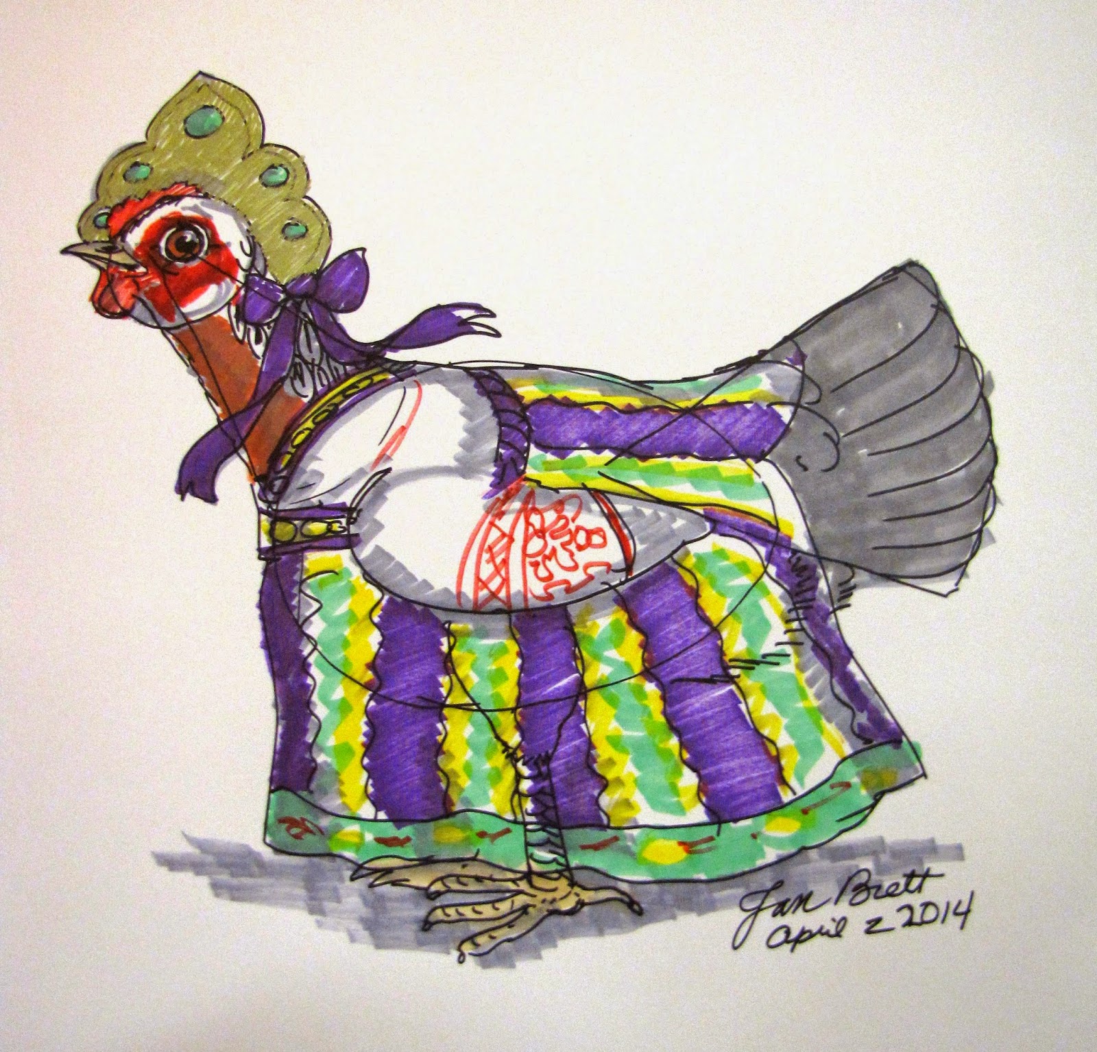 Femme au foyer: A drawing lesson from Jan Brett