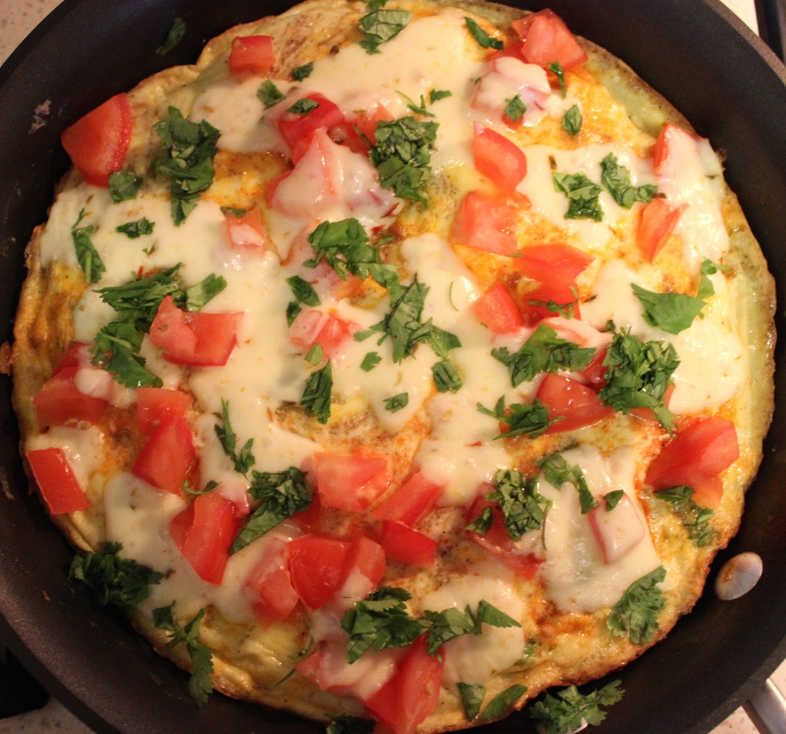 A Hoppy Medium: Chipotle Sausage, Scallion, and Tomato Frittata