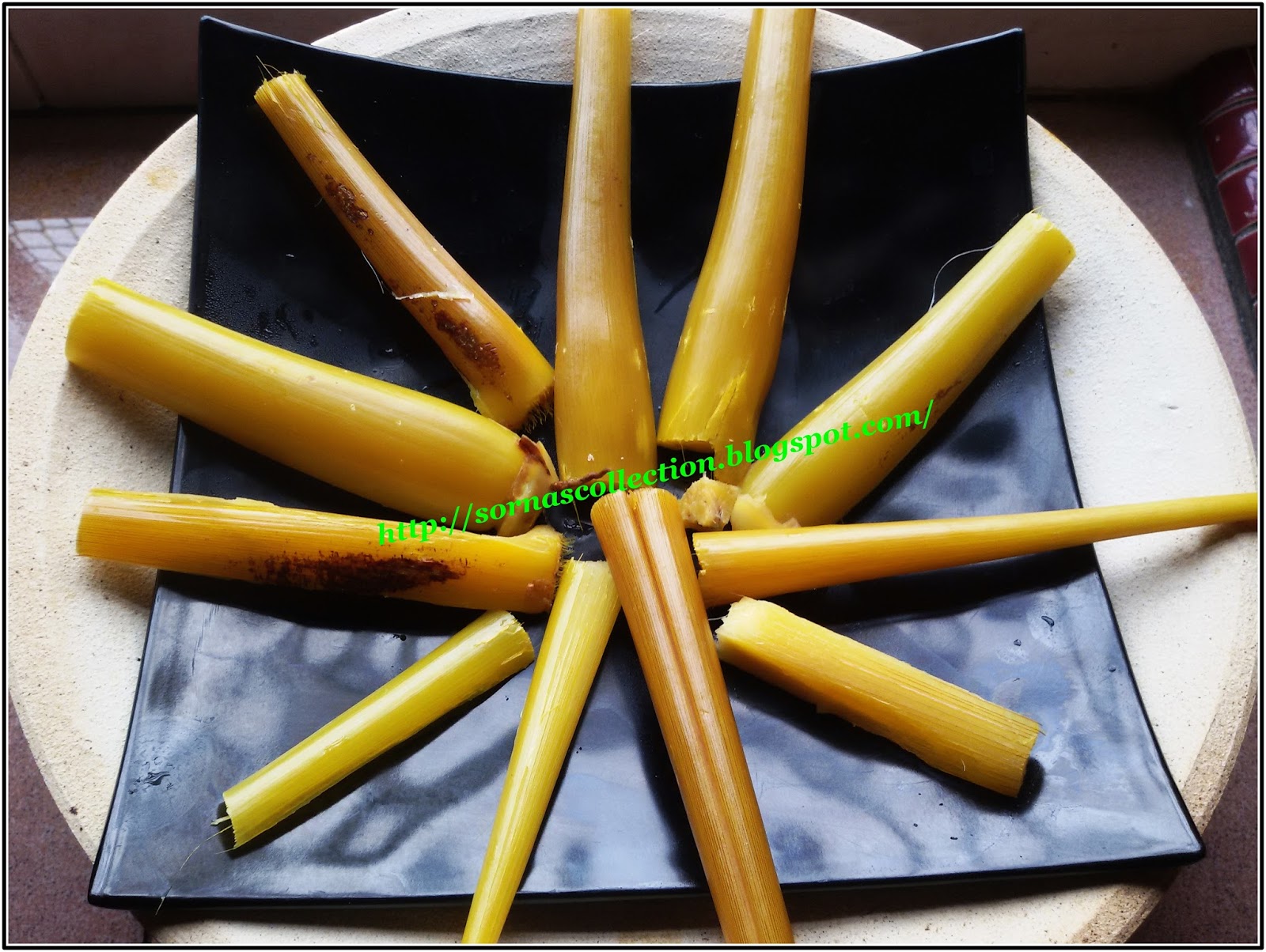 My Recipes: COOKED PALM SPROUTS / PANAM KIZHANGU