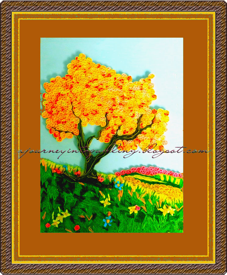A Journey into Quilling & Paper Crafting: Quilled Tree Landscape ...