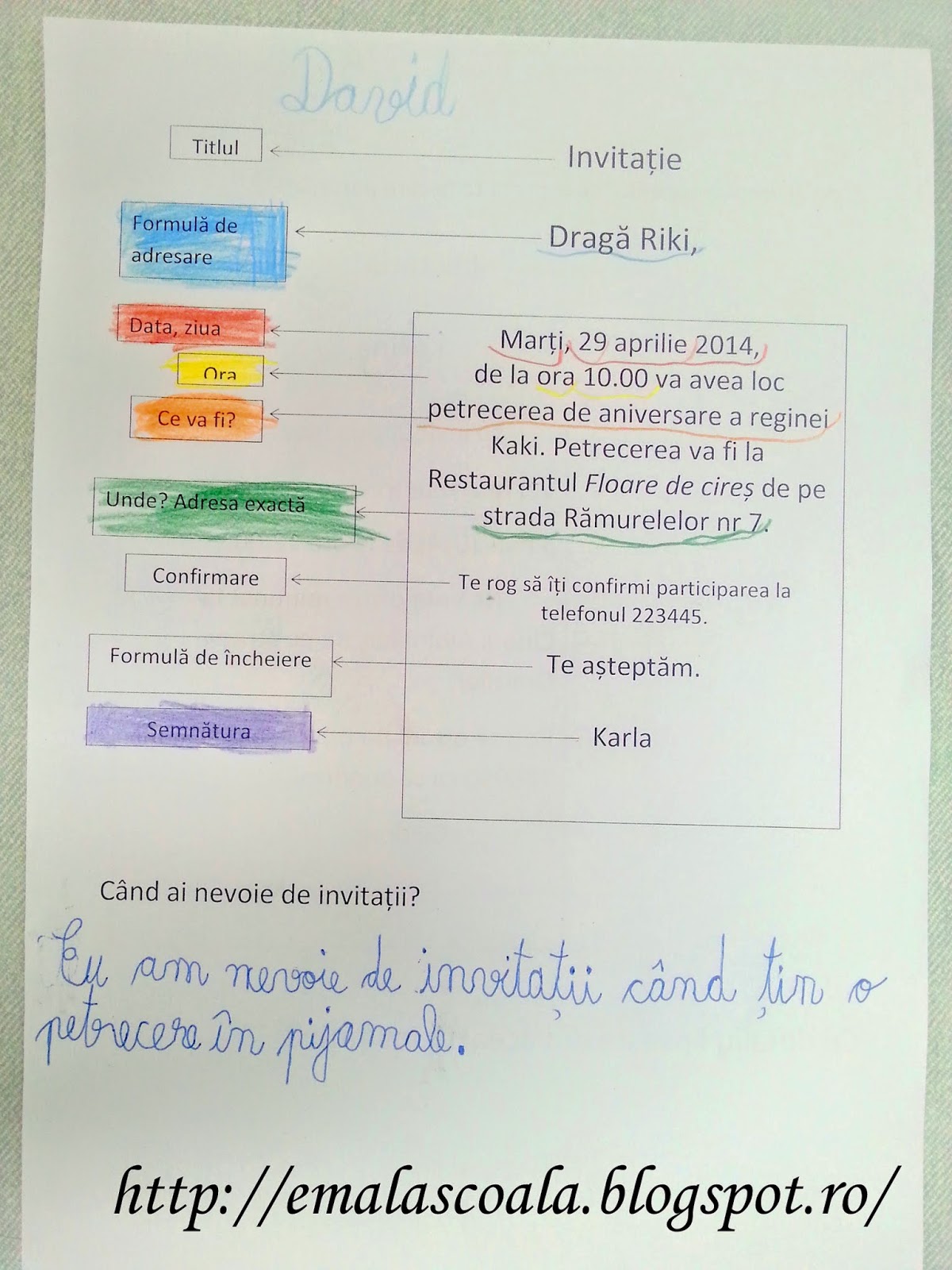 Invitatia - cum sa scrii o invitatie