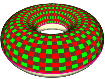PStricks : applications: Donuts à motifs géométriques avec pst-solides3d