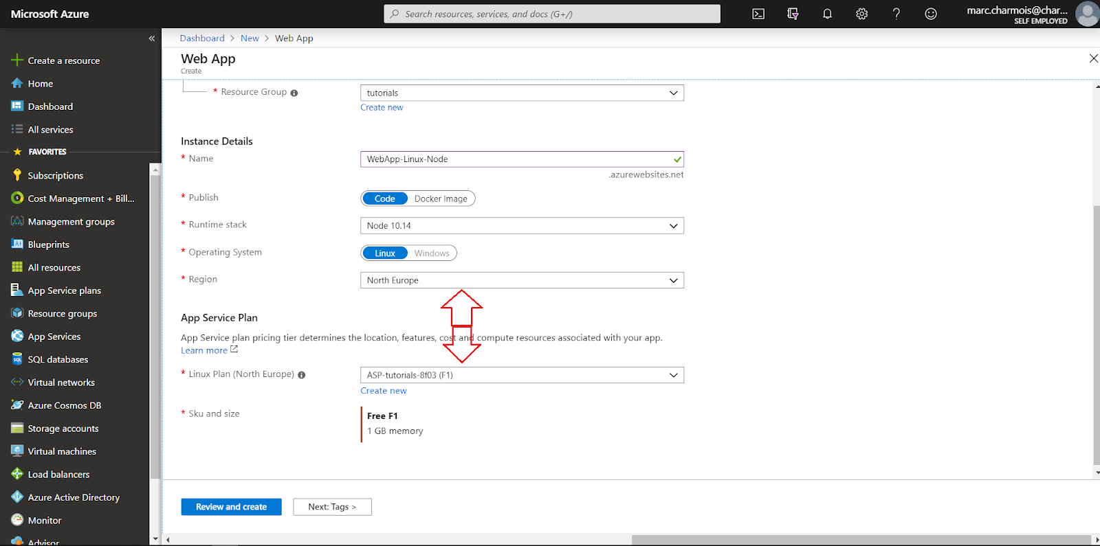 Azure & Co: Build a Node.js application and deploy it (git push) to an Azure Linux Web App ...