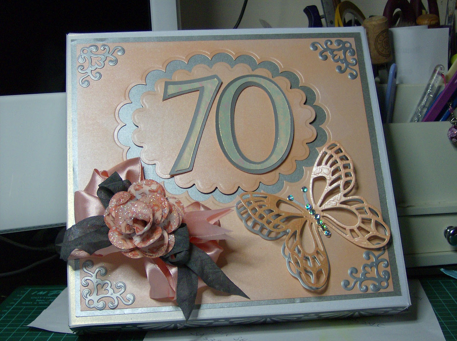 CARDSARUS: 70th BIRTHDAY CARD AND BOX