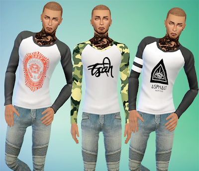 My Sims 4 Blog: Urban Baseball Tees by Youngsimblr