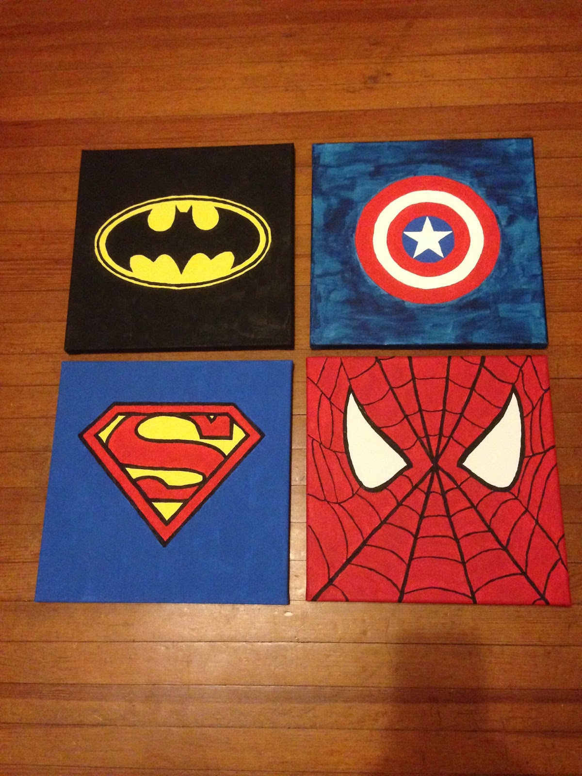 Crafting with Heather: Superhero Paintings
