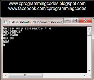 C Programming | Computer | Ms-Excel: Character Pattern Program In C