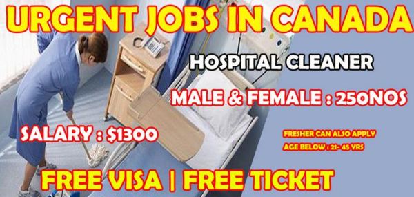 Hospital Cleaning Job Vacancies in Canada with Free Visa - Apply Now ...