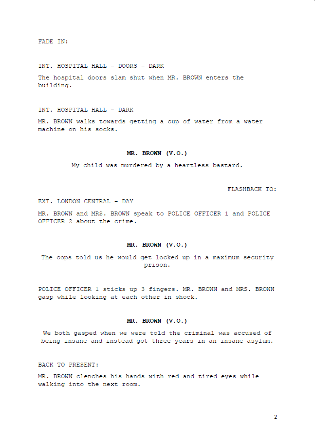 ECESU OZEVIN: FINISHED SCRIPT SHORT FILM