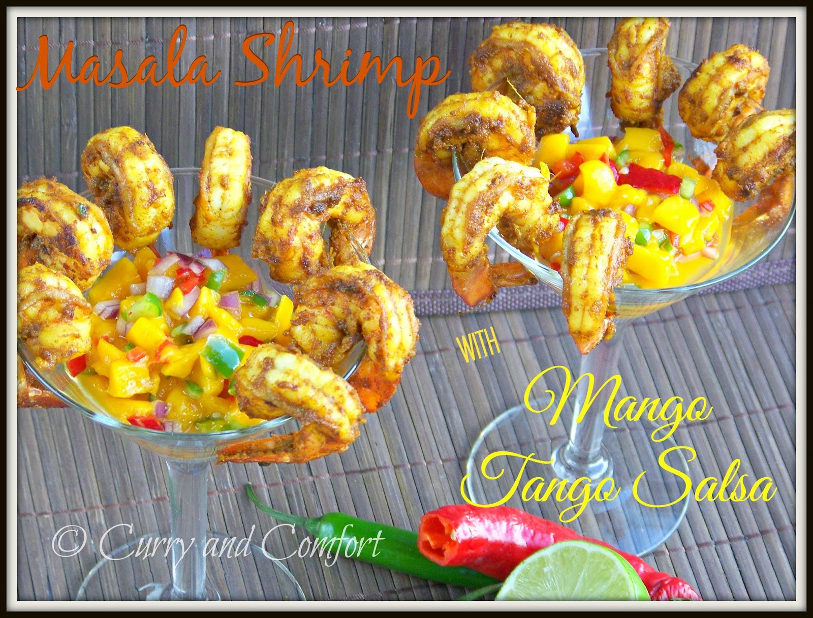 Kitchen Simmer: Masala Shrimp Cocktail with Mango Salsa