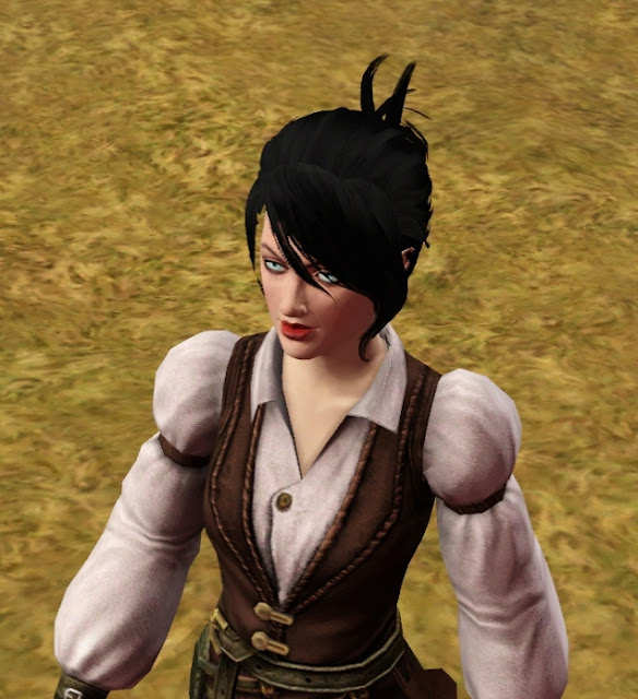 Загрузки для Sims Medieval : Morrigan's hair by GreenPlumbBobLover for ...