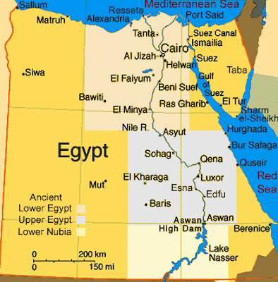 Egypt Country Map | Map of World Region City