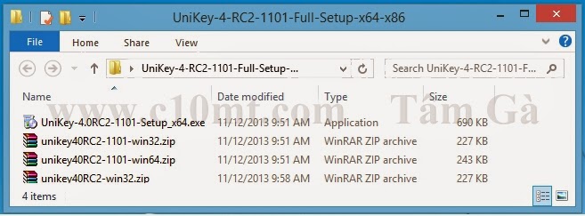 Unikey 4.0 RC2 build 1101 x64 x86 Bộ gõ tiếng Việt Full