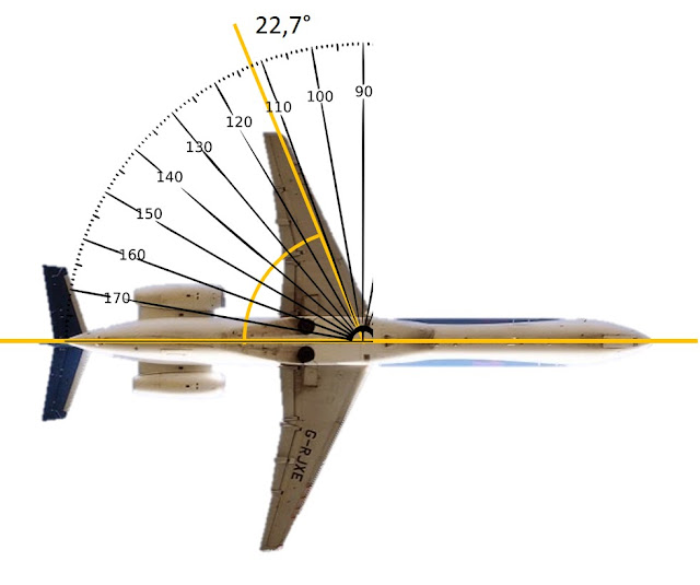 La forma del ala (ala en flecha Vs ala recta)