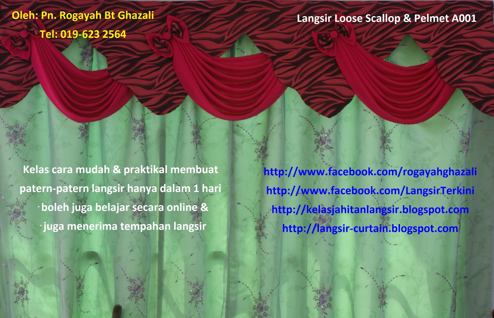 Belajar Jahit Langsir Cara Mudah Hanya dlm 1 Hari ( Rogayah Ghazali ...