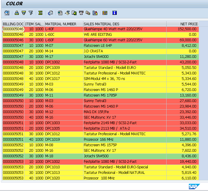 SAP TECH: ALV Report : - Color the output