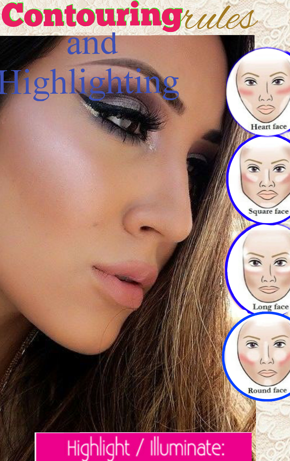 Simple And Easy Beauty Tips: CONTOURING AND HIGHLIGHTING RULES
