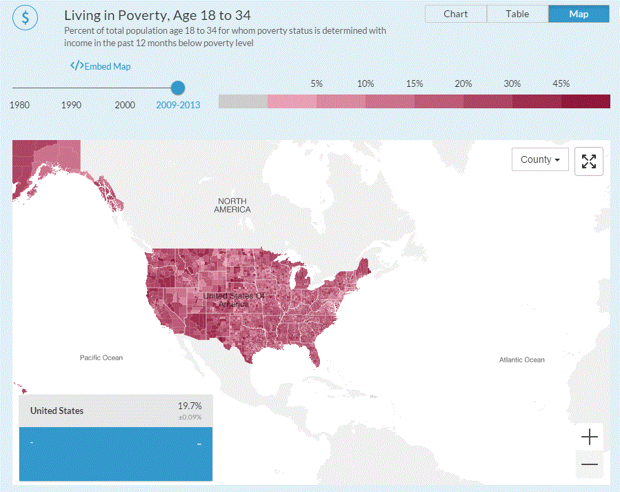 Interactive Mapping Tool Shows How Young Adults Today Compare With ...