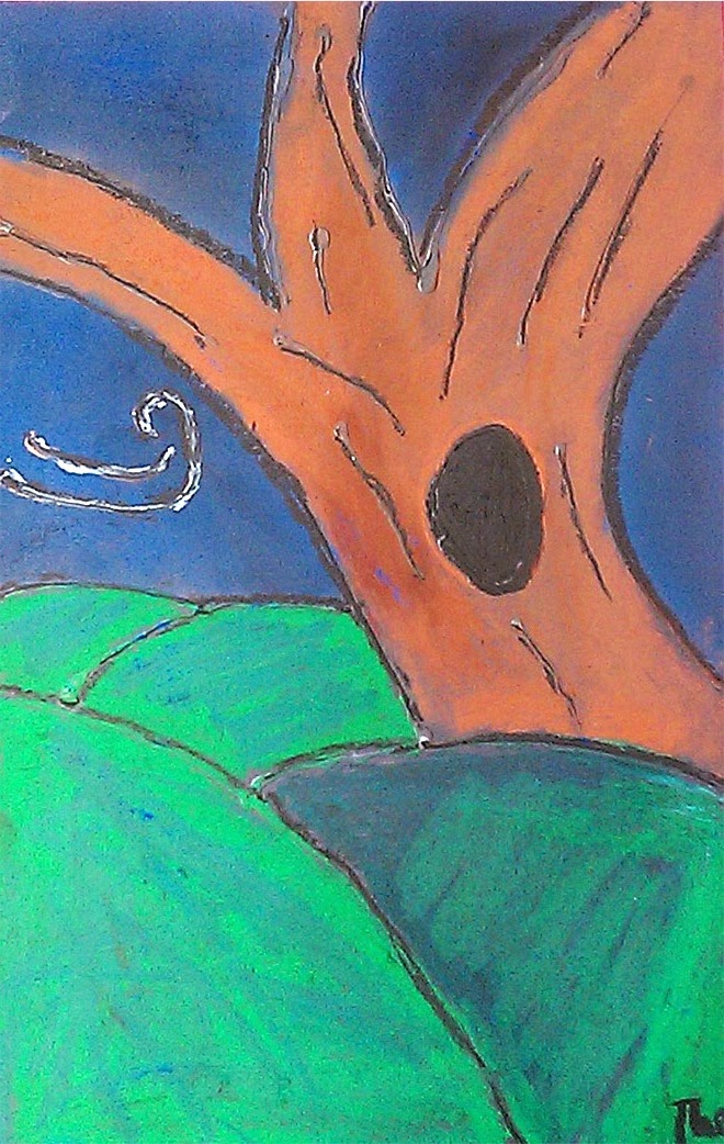 The David Lubin Art Studio: Expressive Tree in a Landscape