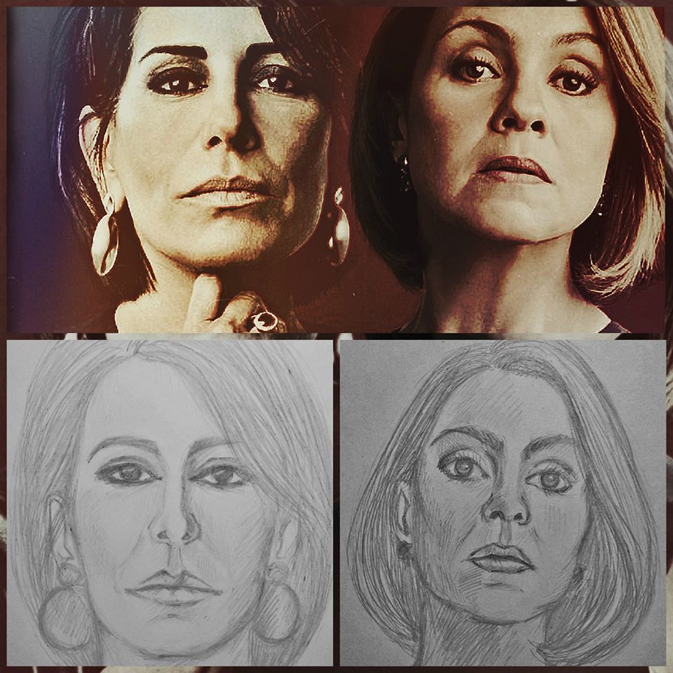 Desenhos da atriz Gloria Pires feitos por Alexandra Roden