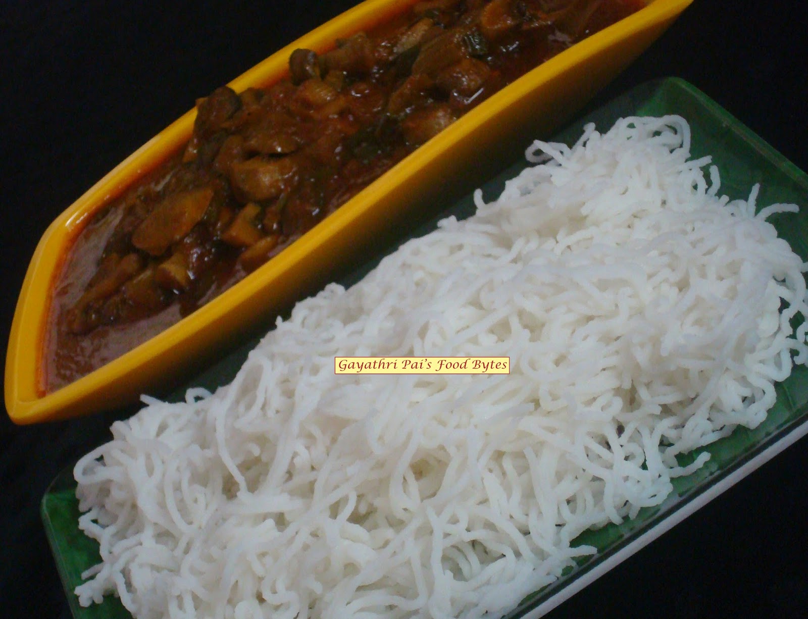 Gayathri Pai's Food Bytes: Shevai With Mushroom And Spring Onion Songa.