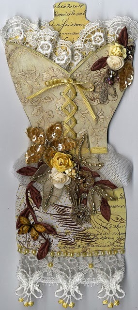 DIY Corset Shaped Card. Tutorial with Template. | Oh My Fiesta For Ladies!