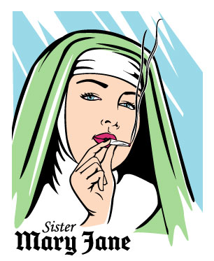 Mary Jane Weed Cartoon