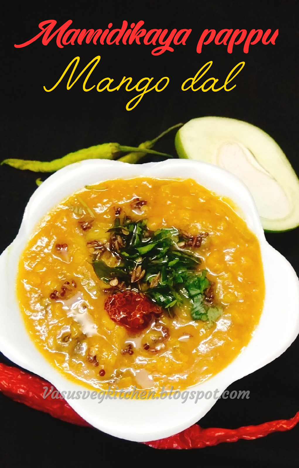 Vasusvegkitchen: Mamidikaya pappu, raw mango dal, mavinakayi thovvi ...