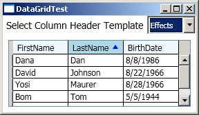 Yosi Maurer .Net: WPF DataGrid - Styling Column Headers the simple way
