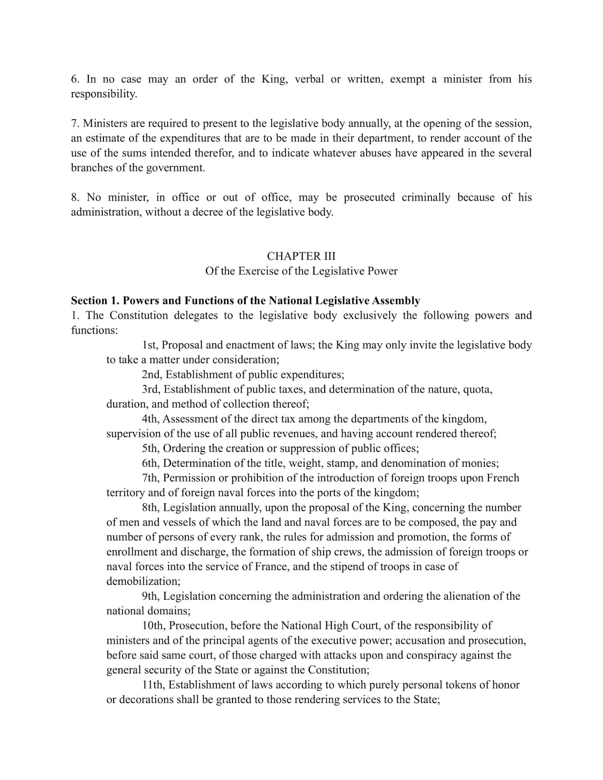 KNOWLEDGE FOR ALL: The Constitution of 1791 National Assembly September ...