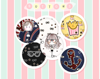 StudioTO:素敵なかわいい: Kawaii Button Pins Arrived!!!