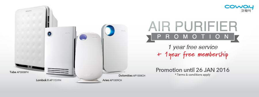 COWAY Senang Dan Sihat: Harga Promosi dan Diskaun Coway Tahun Baru 2016