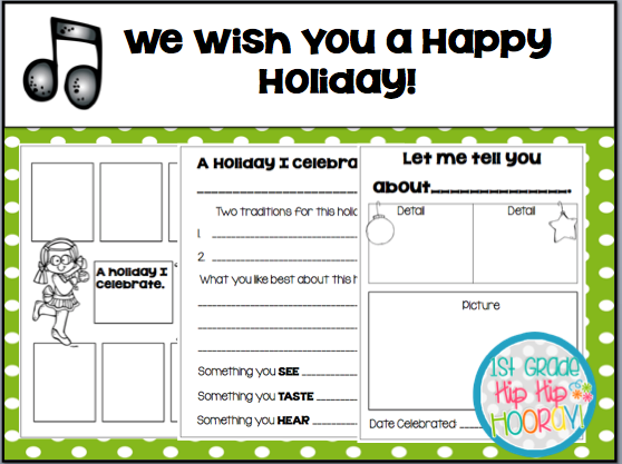 1st Grade Hip Hip Hooray!: We Wish You a Happy Holiday...Sing Along ...
