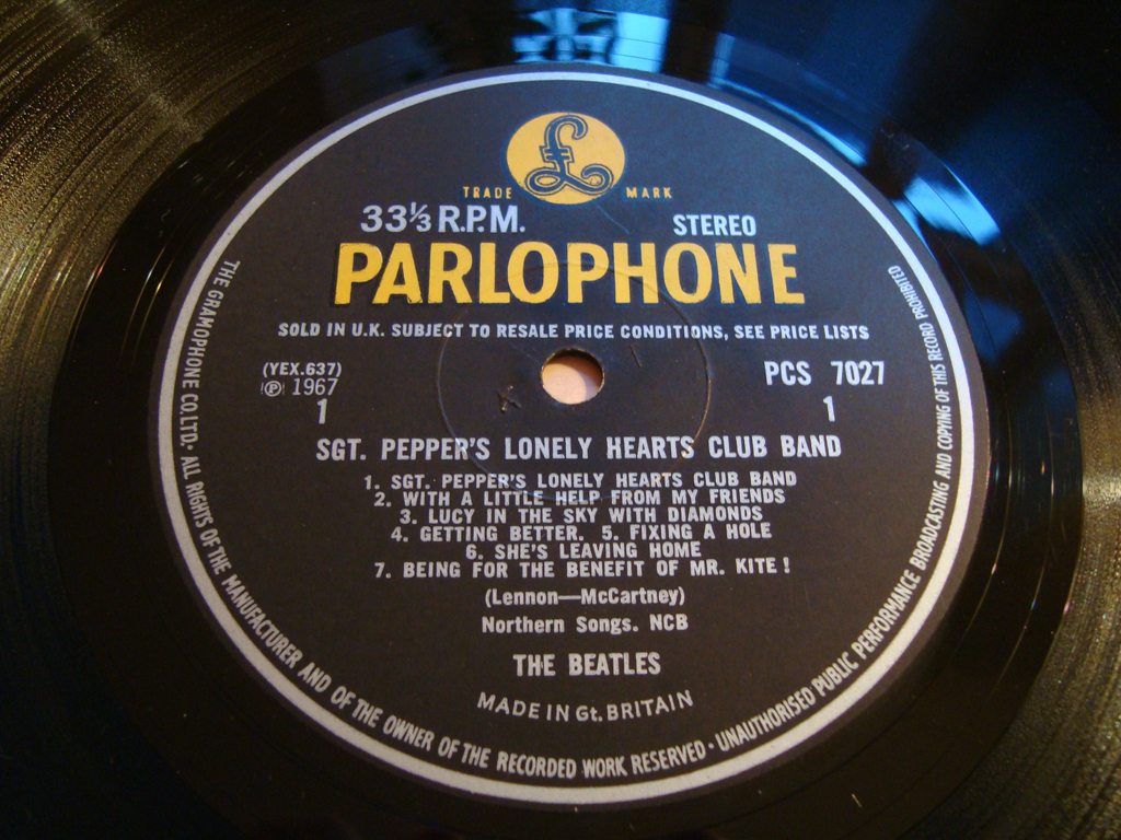 Vinyl Stockholm: BEATLES Sgt Pepper LP 1967 PARLOPHONE STEREO 1 st!