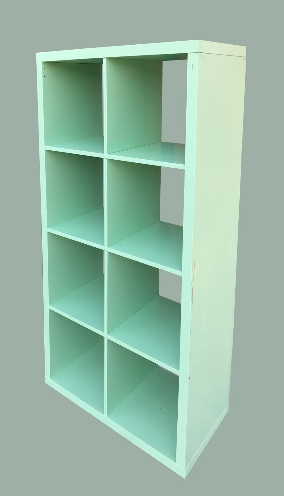 Uhuru Furniture & Collectibles: Light Green Cubby Shelf - $50 SOLD