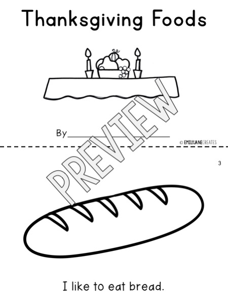 Emily Jane Creates: THANKSGIVING AND FALL EMERGENT READERS