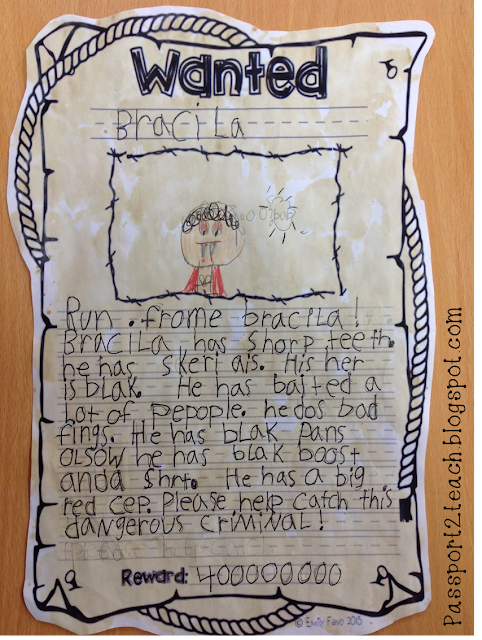 Passport2Teach: Wanted Poster Writing Project - How Strong Are Your Ideas??
