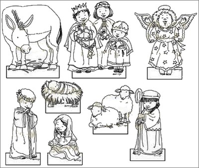 Poetizzando: Presepe da colorare