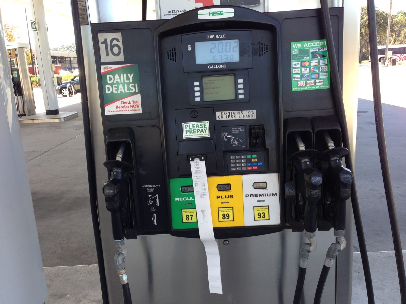 Enjoying the View.. One Day at a time: Take on the HESS pumps