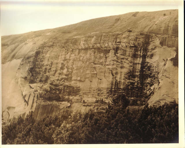 Pine Lake: The Blog: Stone Mountain, Sculpting in Progress